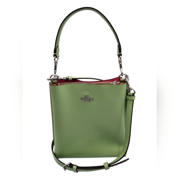 Coach | Bags | Coach Green Leather Womens Bag | Poshmark